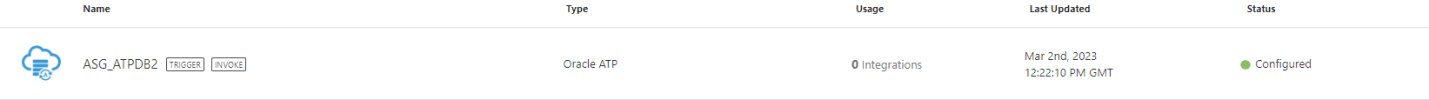 Oracle Integration: Connecting to Autonomous Database OOTB using ...